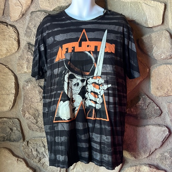 Affliction | Shirts | Affliction The Adicts Striped Black Clockwork ...